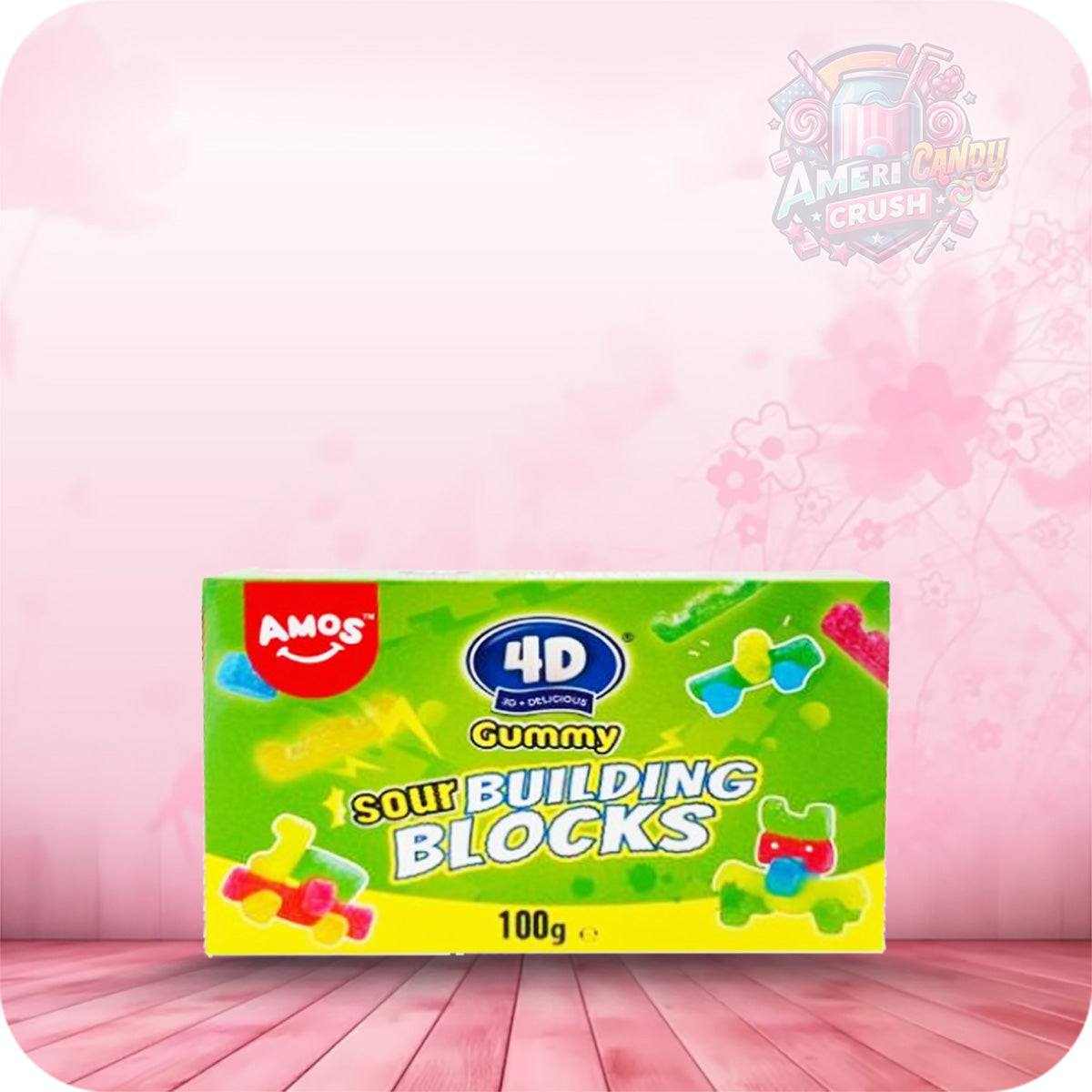 Amos 4D Sour GummyAmos 4D Sour Gummy Building Blocks 100g ingredients ...