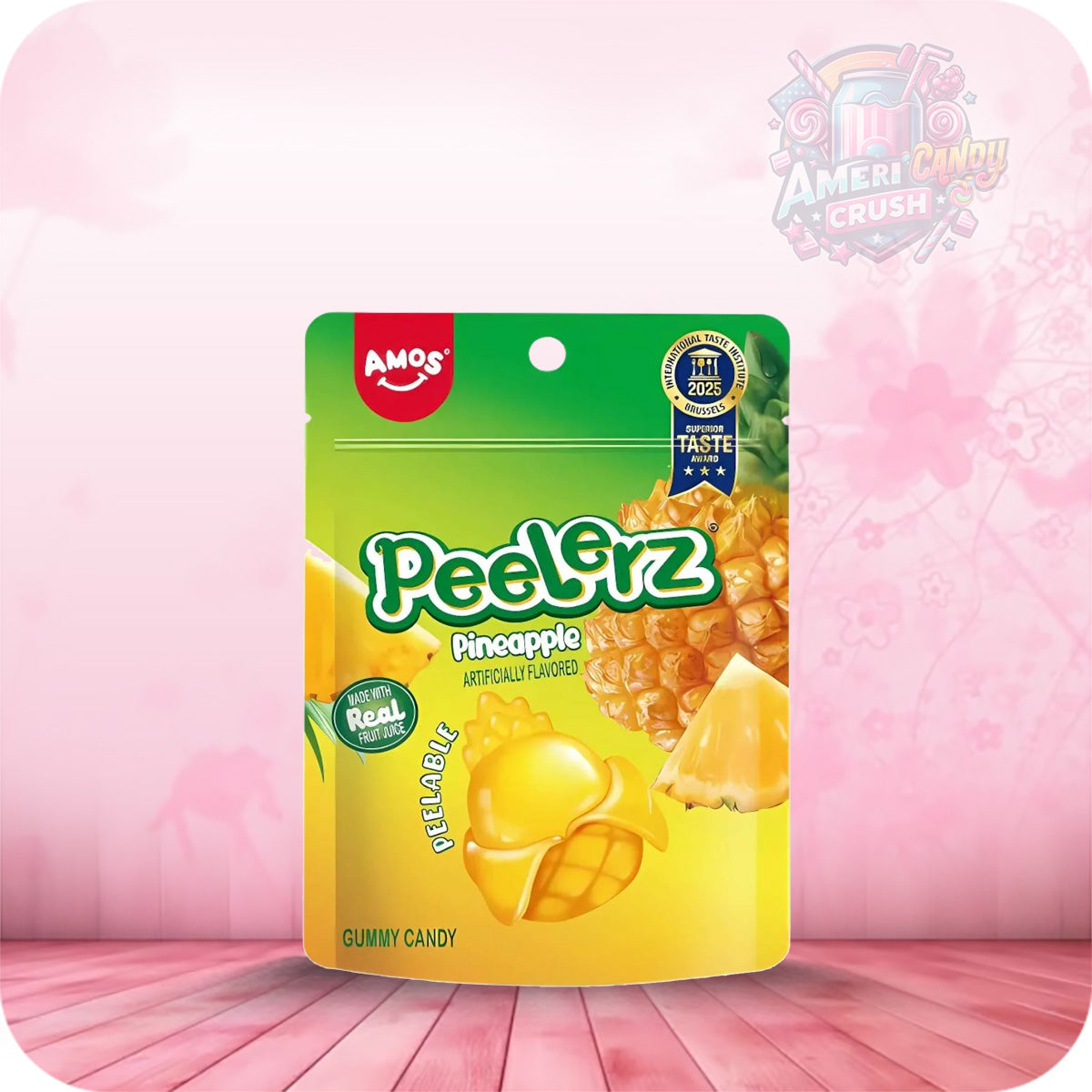 Amos Peelerz Gummy Pineapple 65g – Americandy