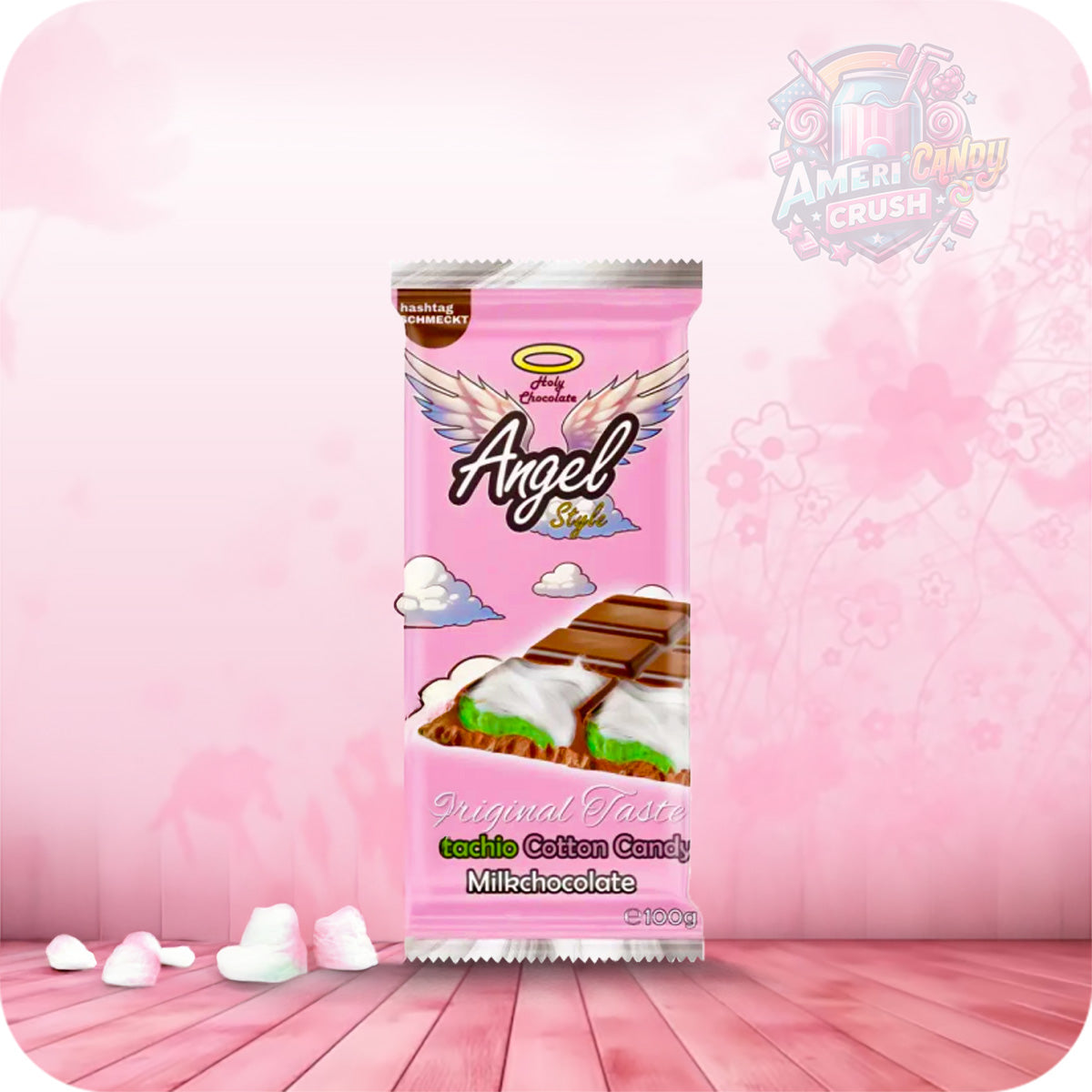 Dubai Style Chocolate Angel Holy 100g CottonCandy Pistachio Cream Milk ...