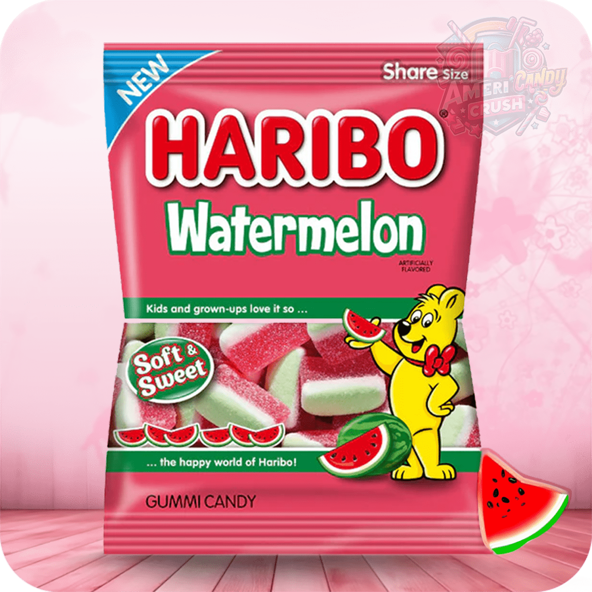 Haribo WatermelonHaribo Watermelon sweet cravings gummy texture Candy