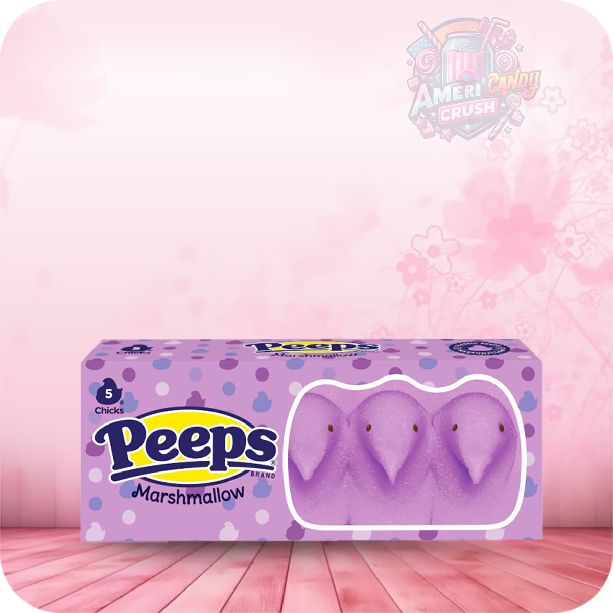 Peeps Lavender Marshmallow Chicks 5 Packs 42gPeeps Lavender Marshmallo